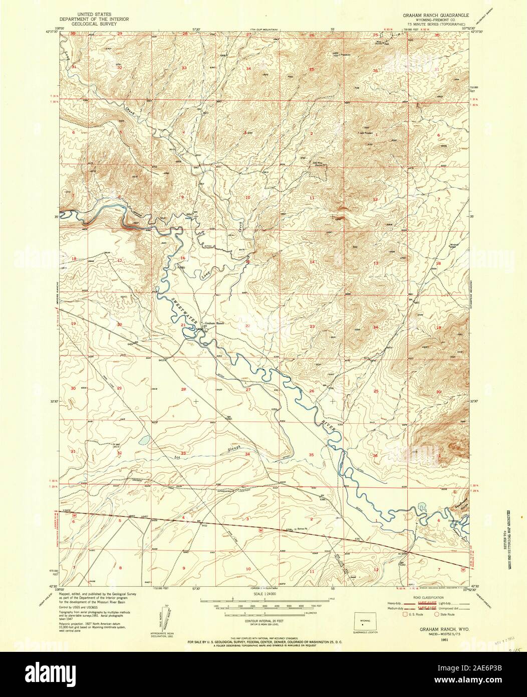 WY Graham Ranch 339664 1951 24000 Restoration Stock Photo - Alamy