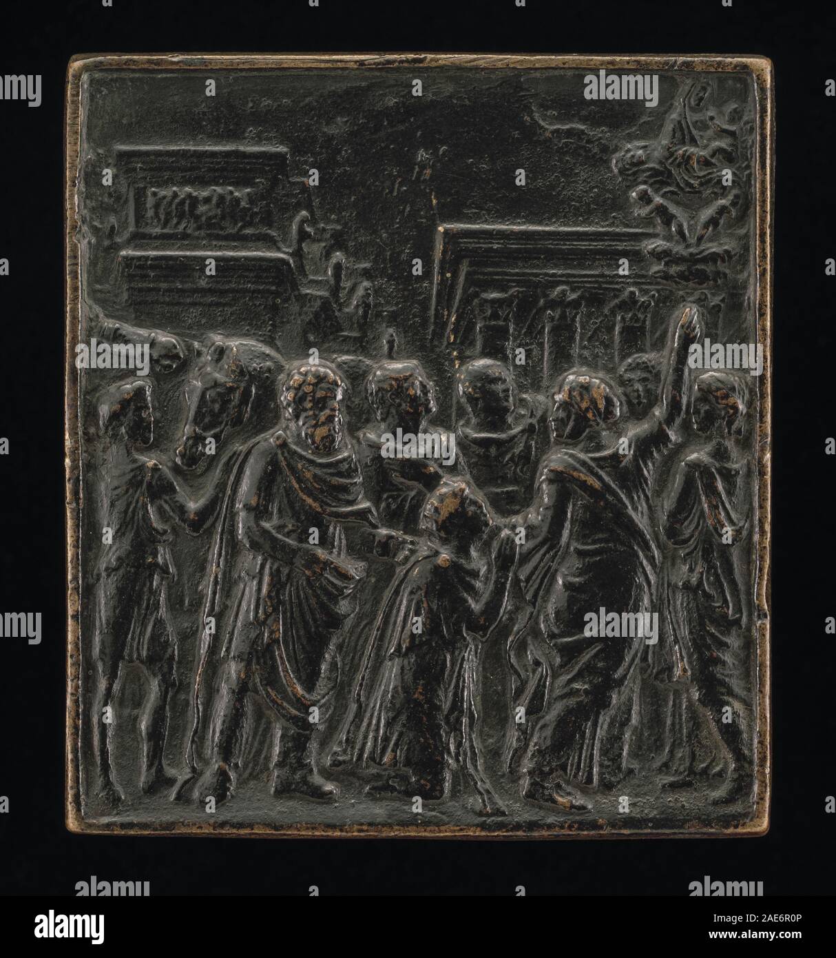 Augustus and the Sibyl; circa 1500 date Andrea Briosco, called Riccio ...