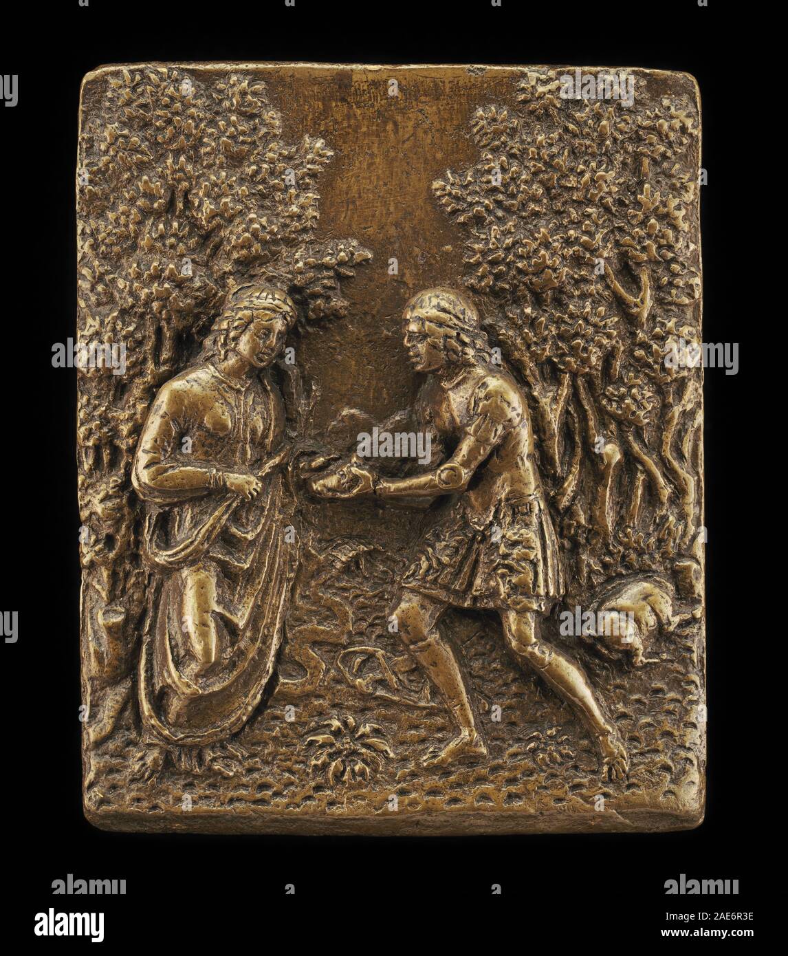 A relief sculpture by Andrea Briosco, called Riccio, depicting Meleager ...