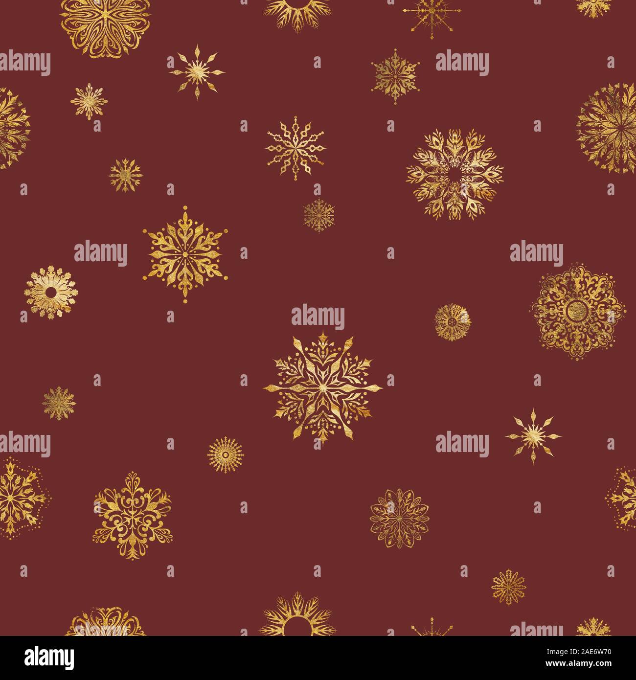 Christmas Festive Background With Gold Glitter Snowflakes Stock Photo ...
