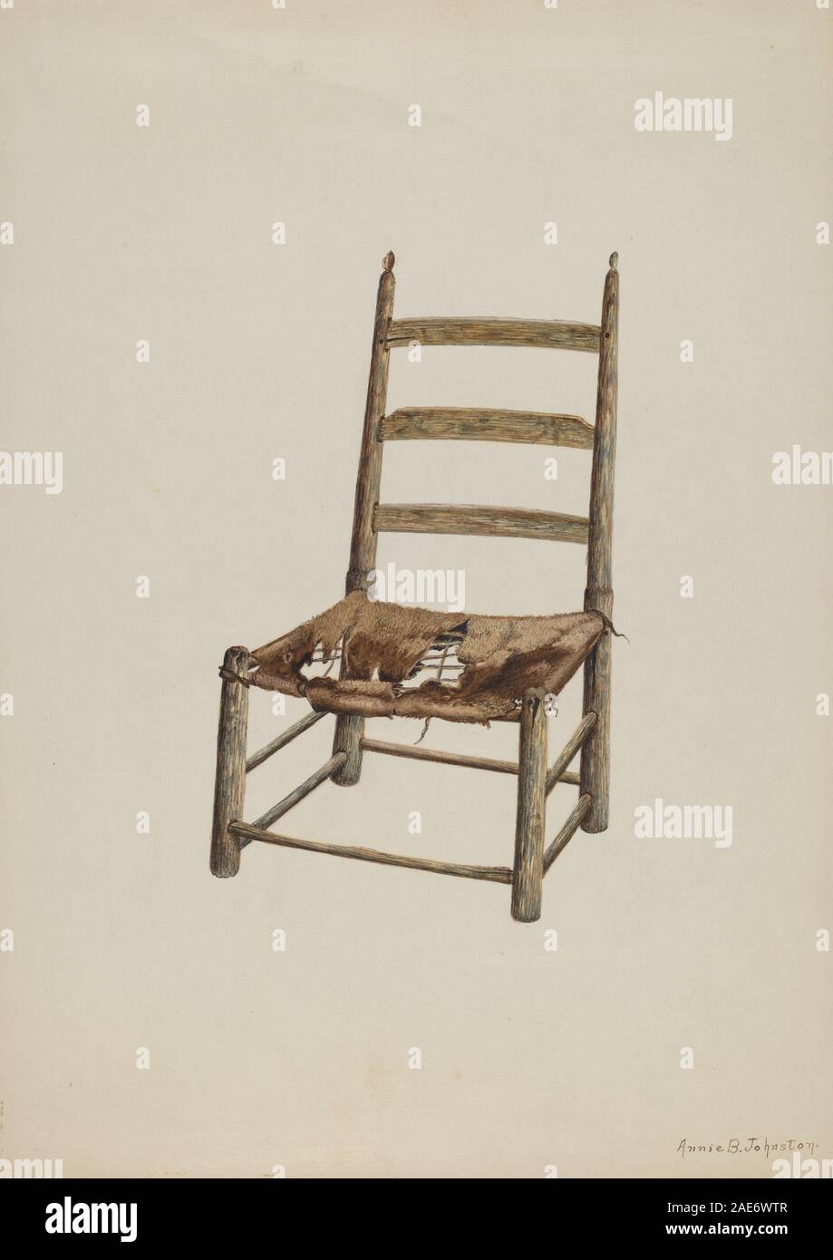 Handmade Chair; circa 1938 date Annie B Johnston, Handmade Chair, c ...