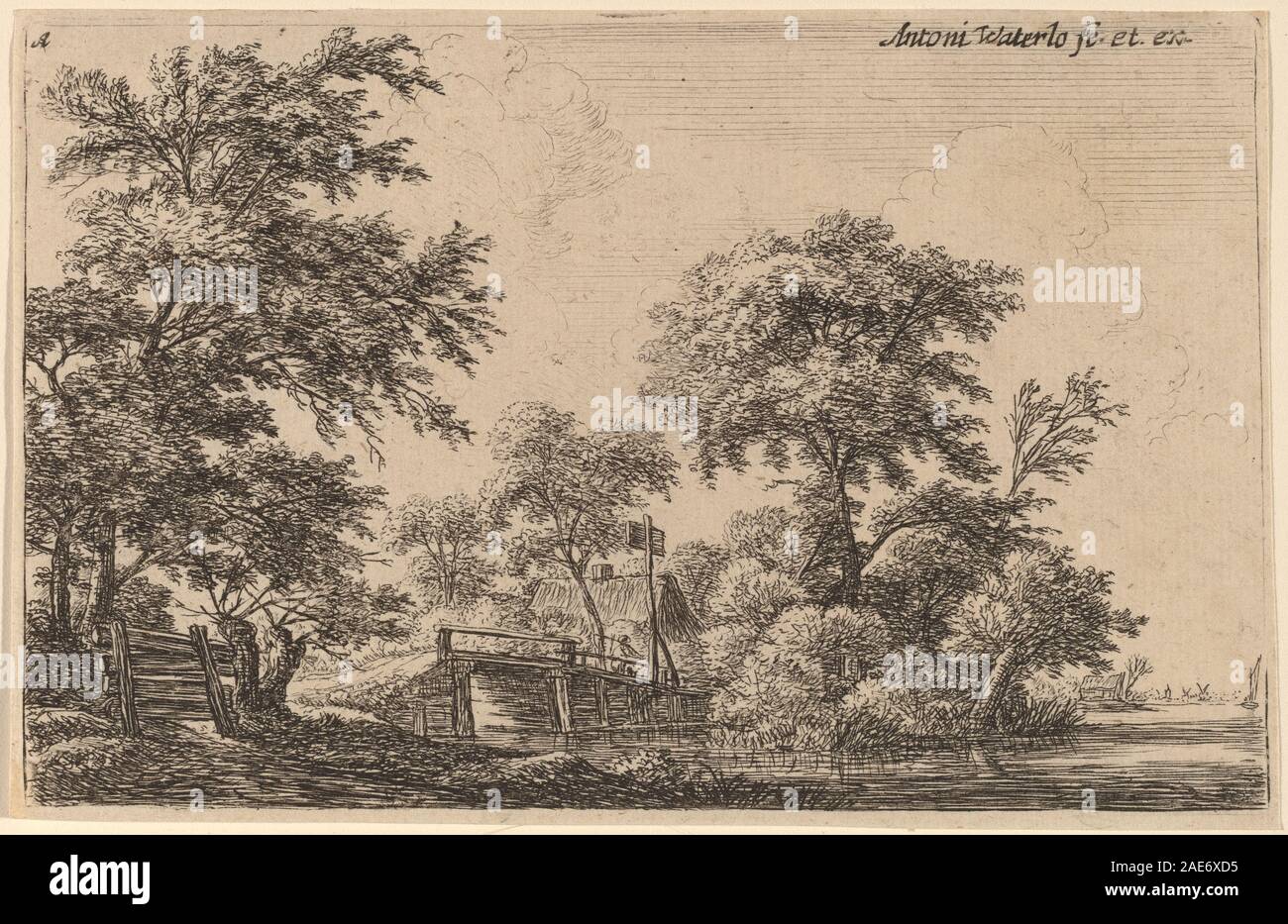 Planks Attached to Four Trees Anthonie Waterloo, Planks Attached to ...