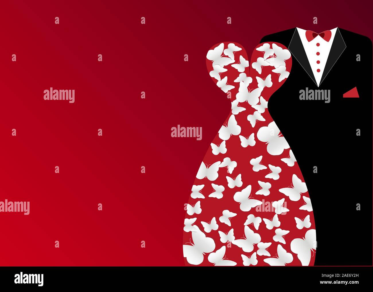 Wedding greeting or invitation card illustration. Wedding abstract ...