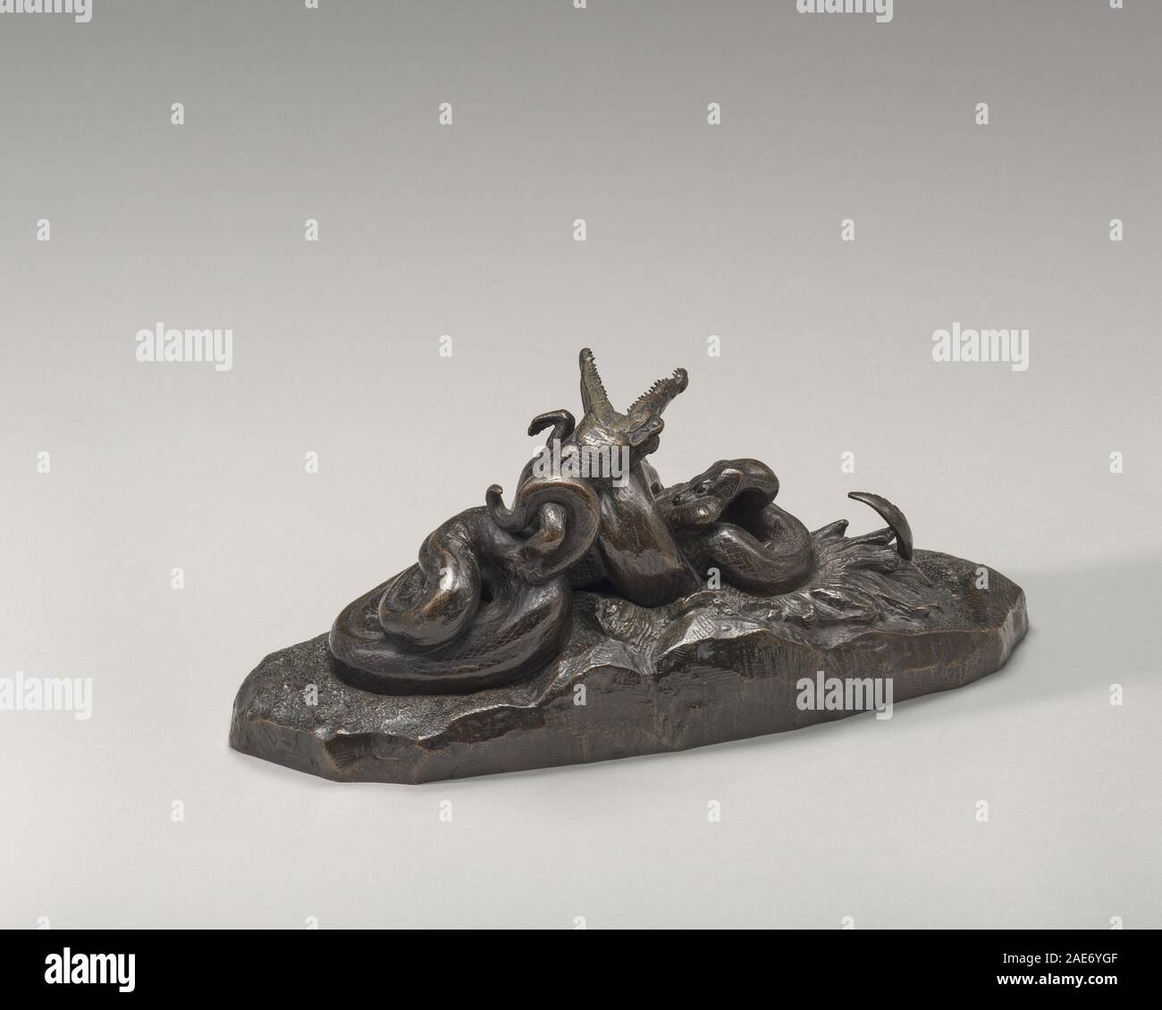 Python Crushing a Crocodile; model 1841, cast by 1873 Antoine-Louis ...