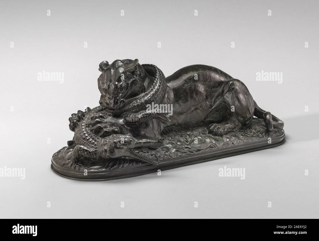 Tiger Devouring a Gavial, model n.d., cast circa 1845-1873 by Antoine ...