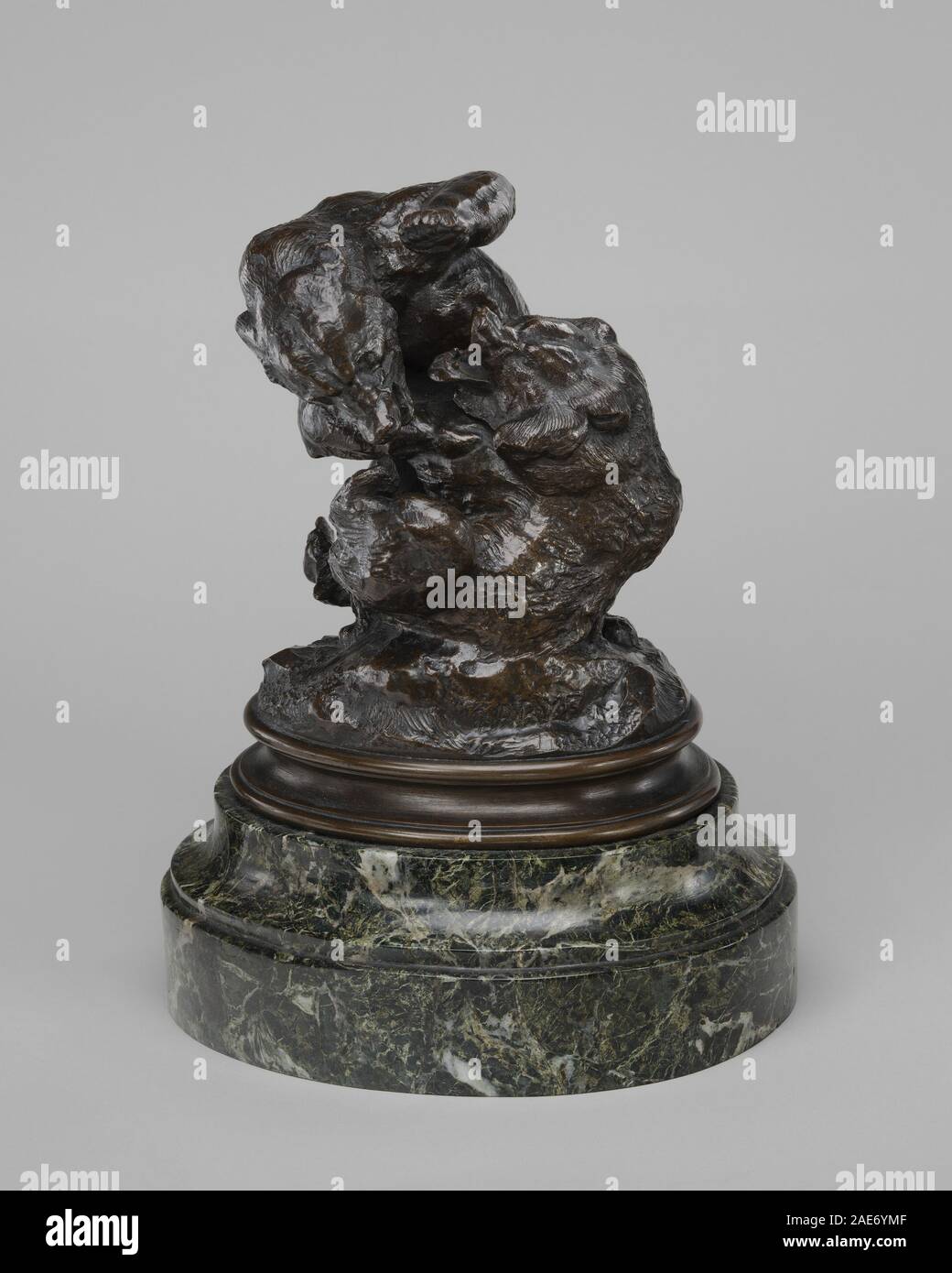 Two Bears Wrestling; model 1833, cast after 1847-1848 Antoine-Louis ...