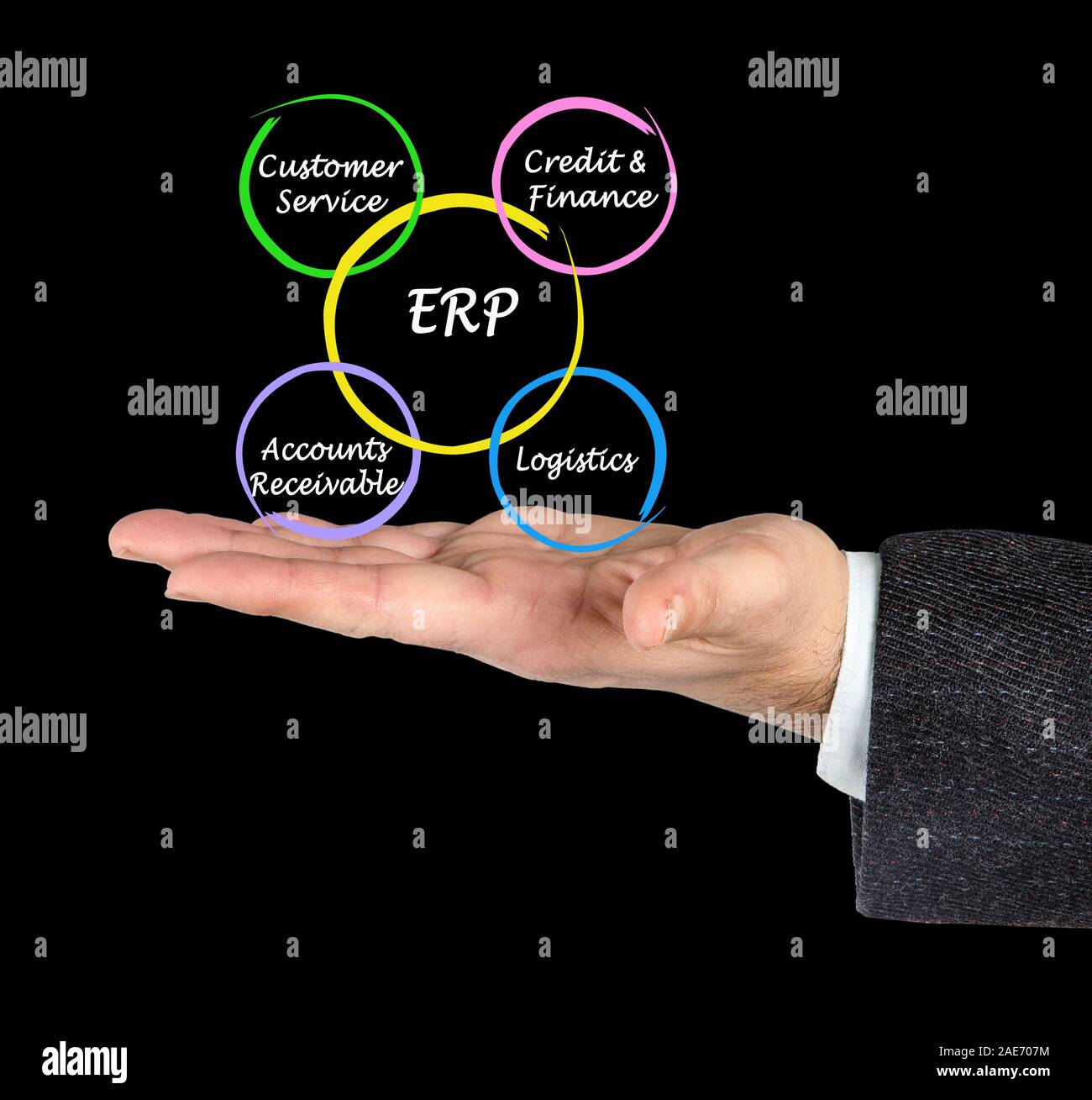 Components of ERP Stock Photo - Alamy