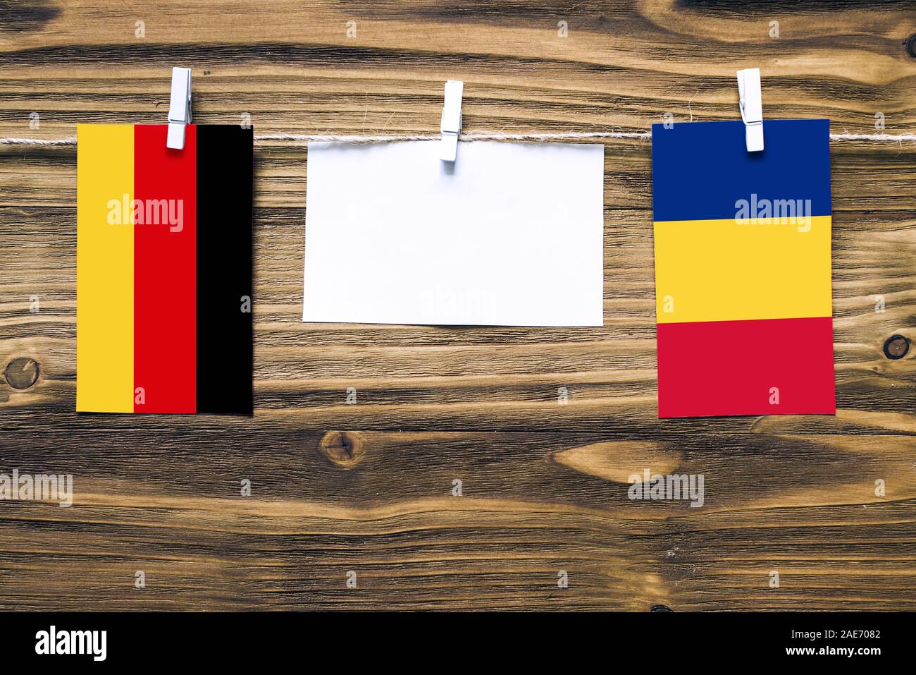 Hanging flags germany romania hi-res stock photography and images - Alamy