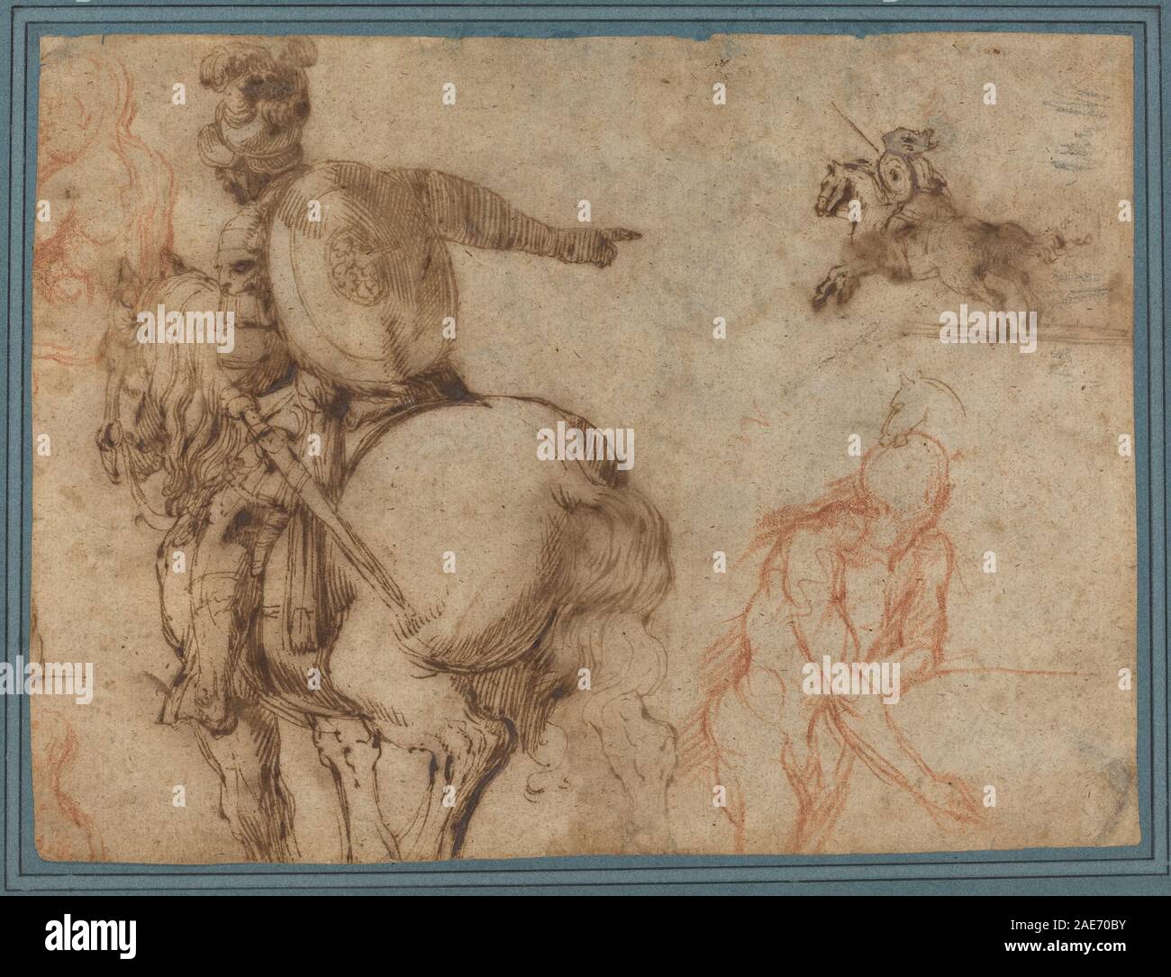 A series of drawings and studies by Antonio Tempesta depicting a ...