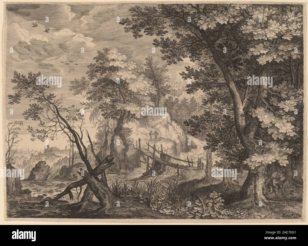 Woodland Scene, c.1609, by Aegidius Sadeler II after Roelandt Savery ...