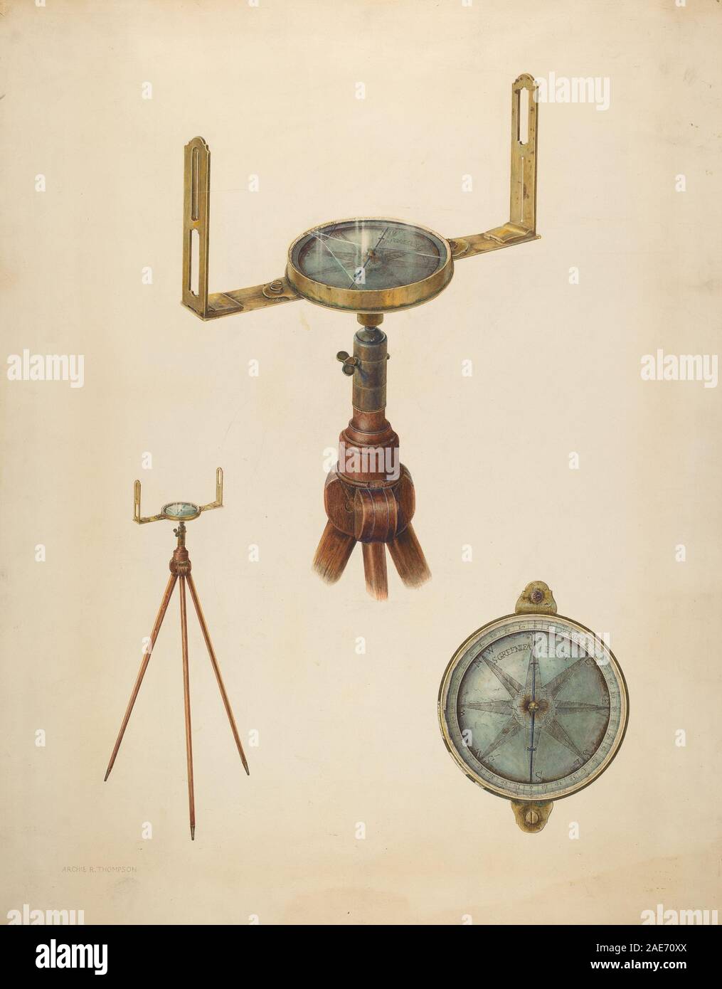 Surveyors compass hi-res stock photography and images - Alamy