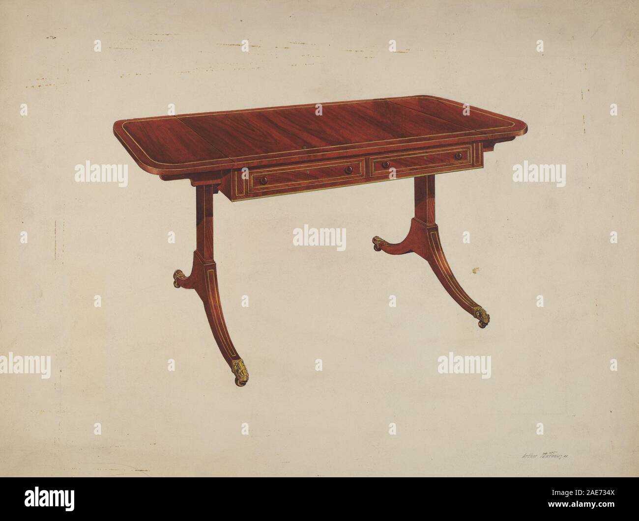 Table; c. 1938 Arthur Mathews, Table, c 1938 Stock Photo - Alamy