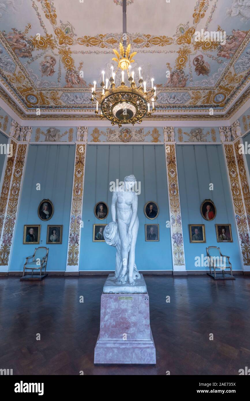 Inside interior of the State Russian Museum. The museum is the largest ...