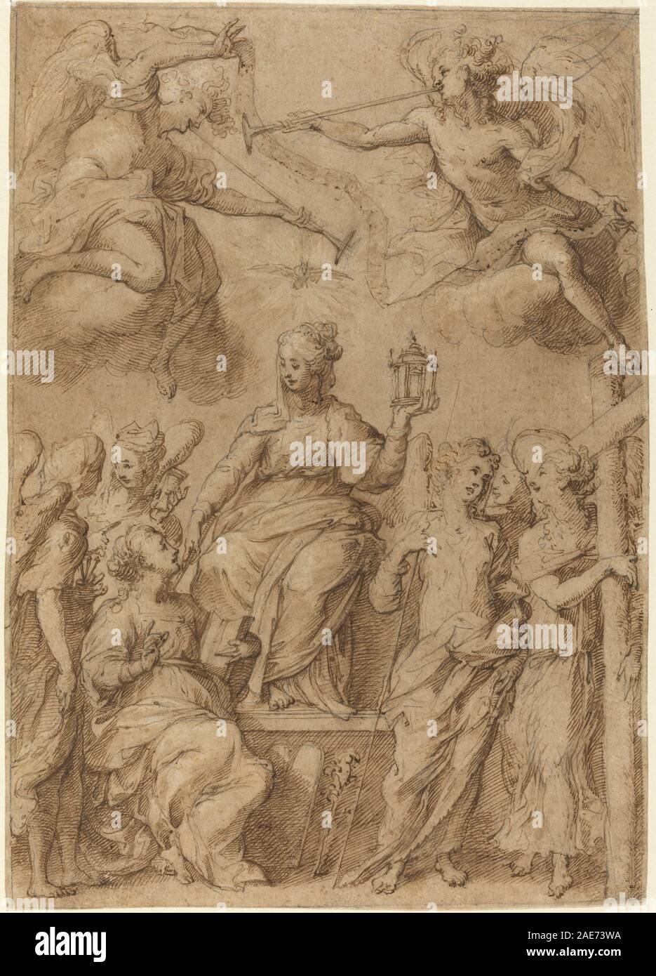 This religious painting shows Ecclesia, the personification of the ...