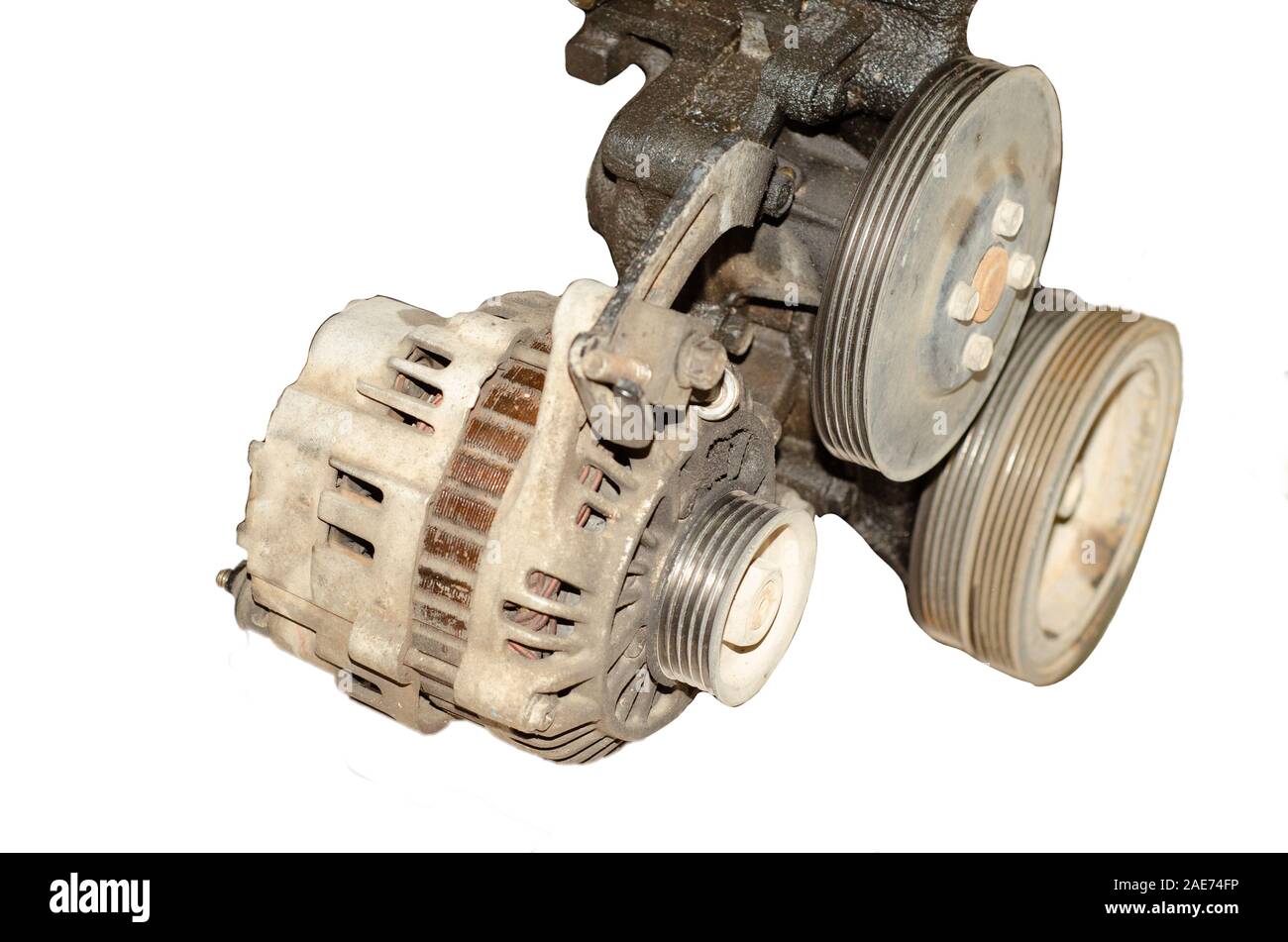 Car generator on white Stock Photo - Alamy