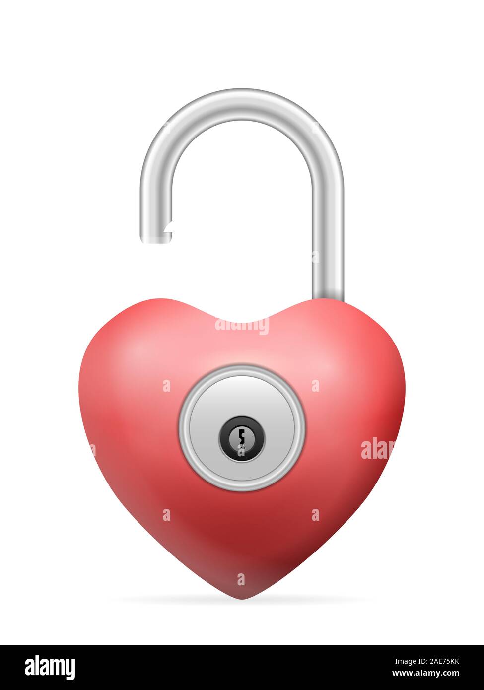 Padlock heart on a white background. Vector illustration Stock Photo ...
