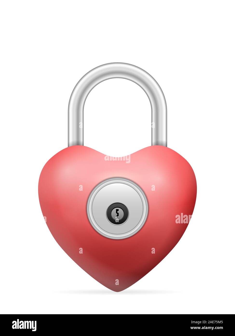Padlock heart on a white background. Vector illustration Stock Photo ...