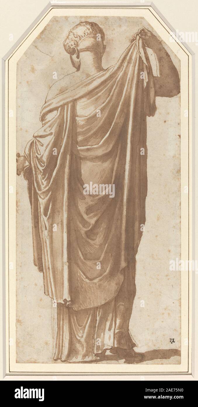 Female Roman Statue Seen from the Back Attributed to Nicolas Poussin ...