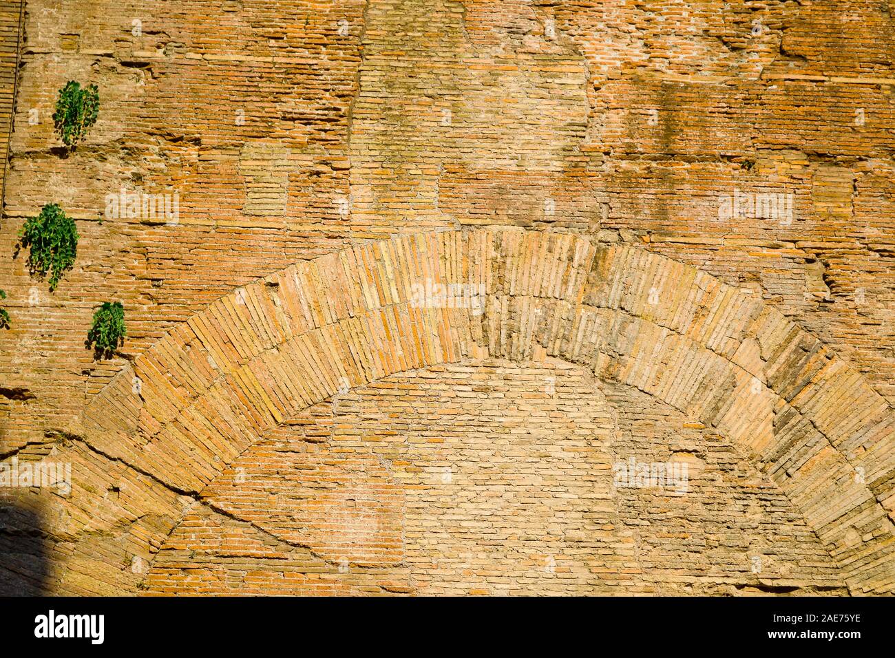 Pantheon brick construction in details, vintage architecture, Rome ...