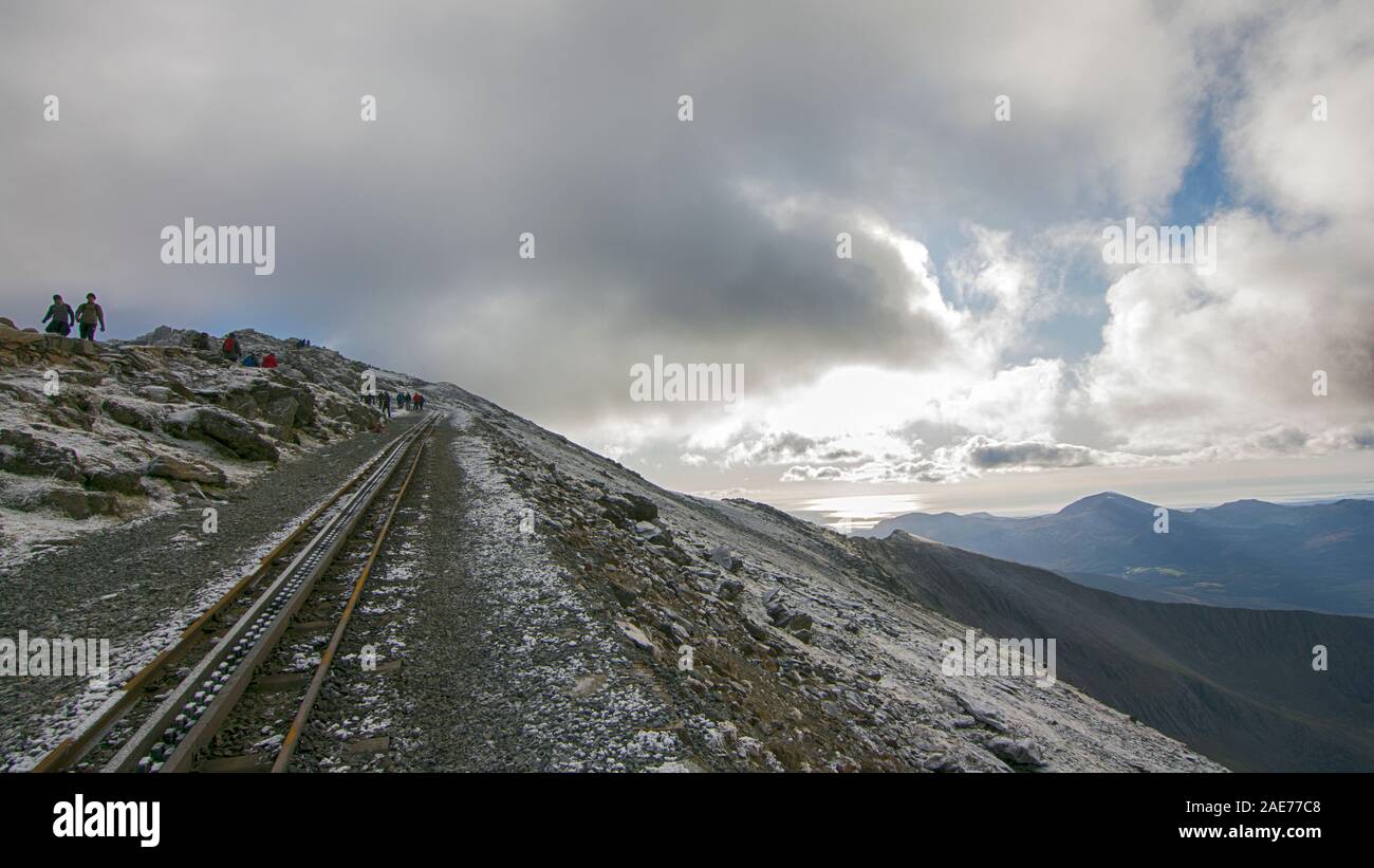 Snowdonia hiking snowden hi-res stock photography and images - Alamy