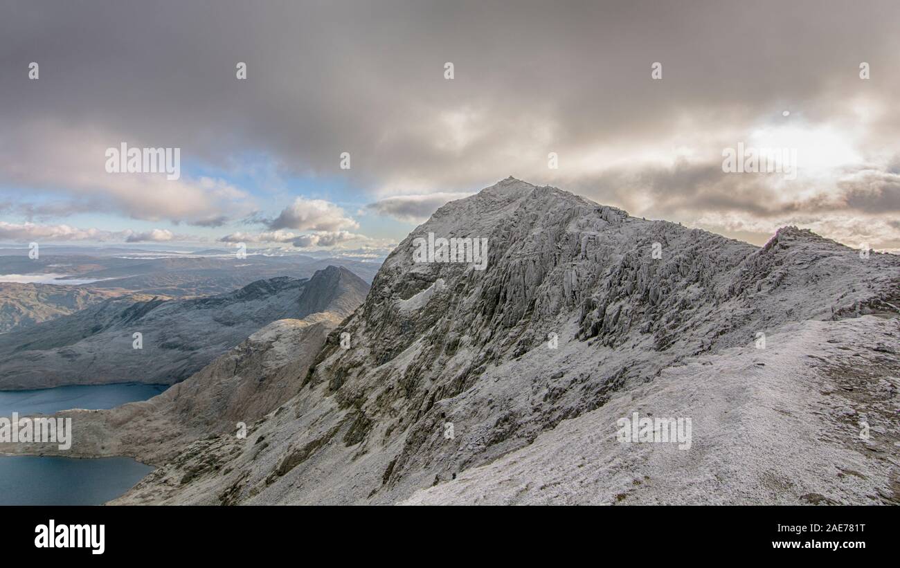 Mount Snowden Via the Llanberis Path Winter Stock Photo - Alamy