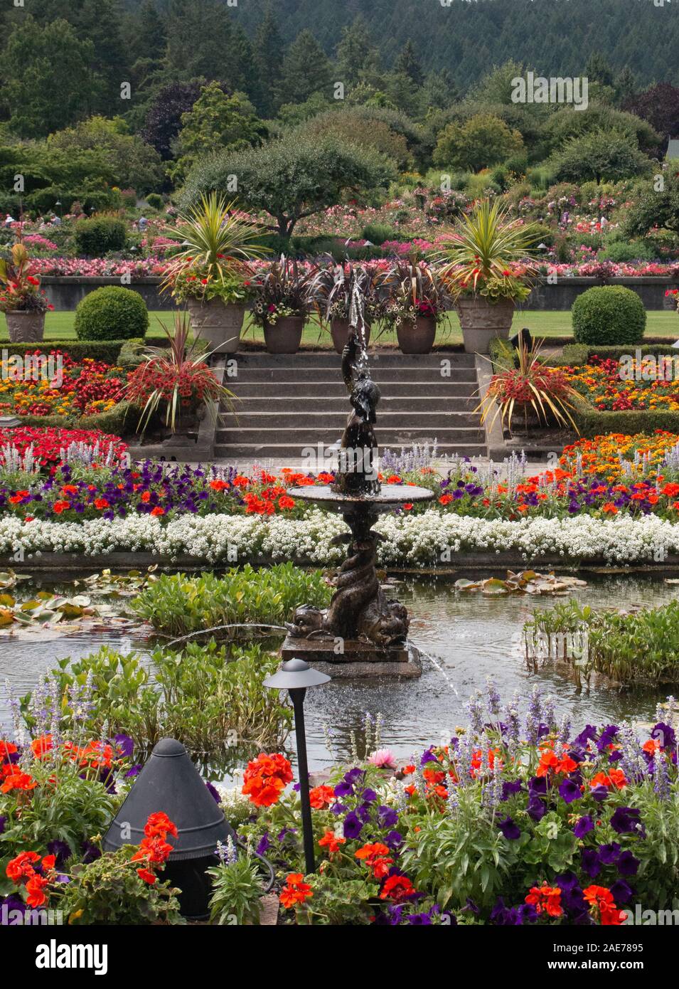 Italianate garden Butchart Gardens Victoria Vancouver Island Canada ...