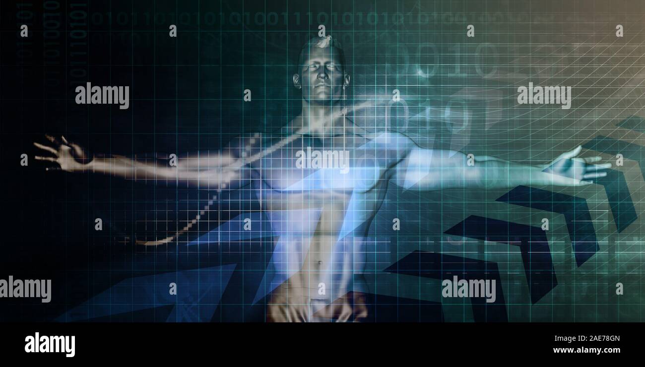 Technology Abstract with Binary Data Moving as Art Stock Photo - Alamy