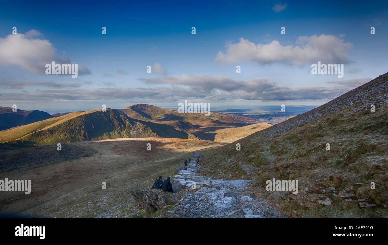 Snowdonia hiking snowden hi-res stock photography and images - Alamy