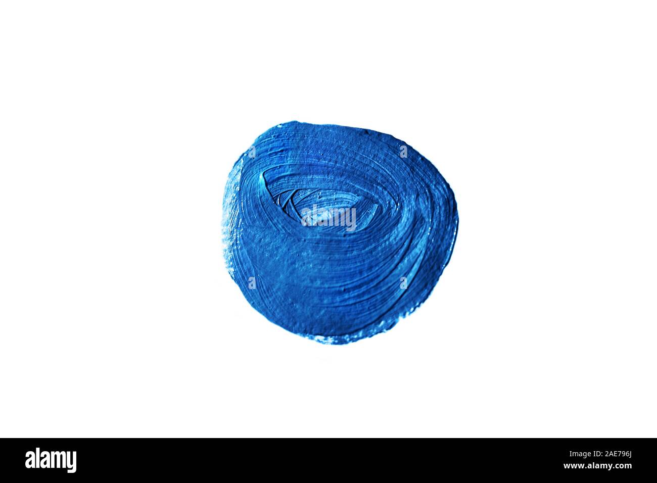 Blue concealer swatch isolated on white background. Make up Stock Photo ...