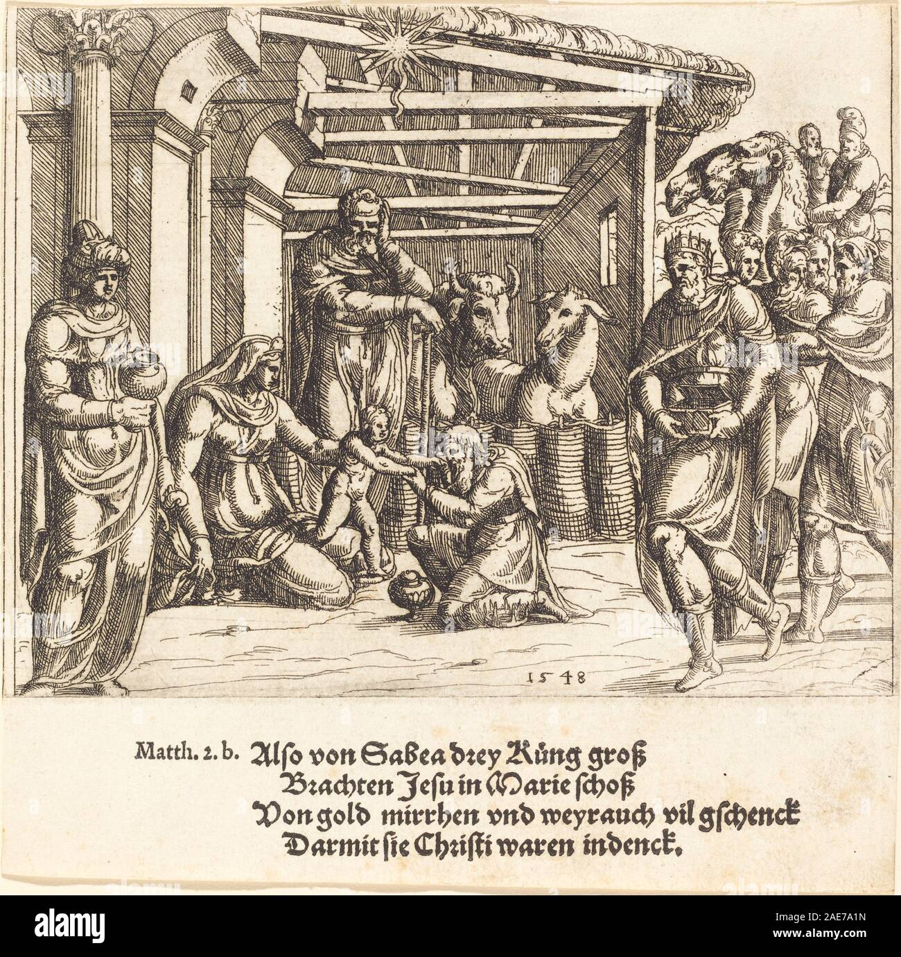 A drawing by Augustin Hirschvogel from 1548 depicting the biblical ...