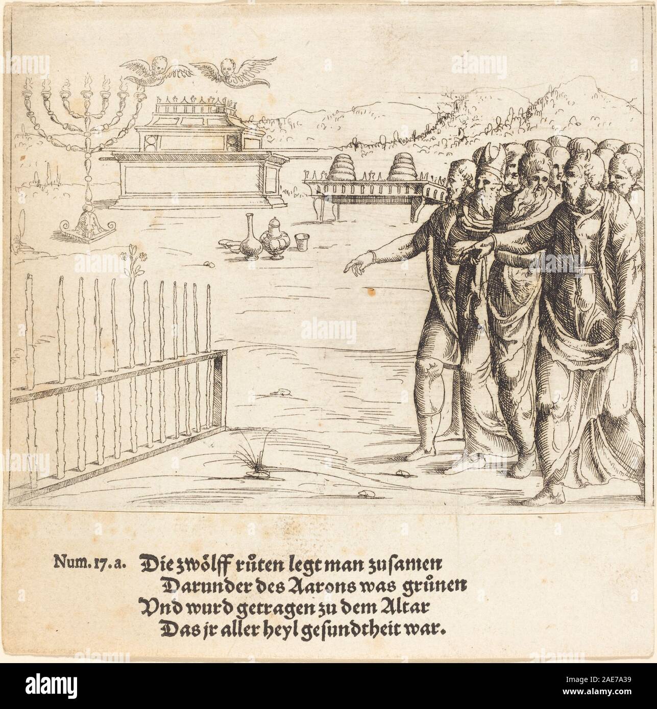 This artwork by Augustin Hirschvogel depicts the biblical story of ...