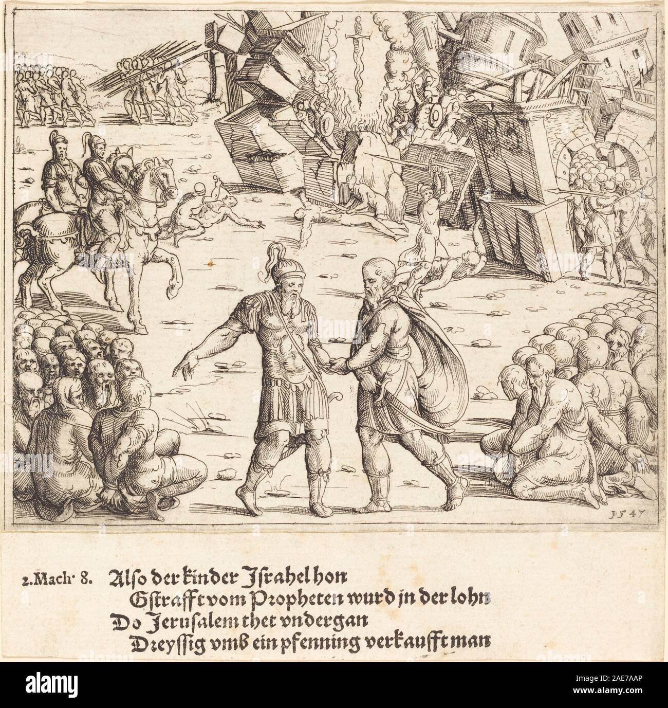 The Victory of Judas Maccabeus Over Niccanor; 1547date Augustin ...