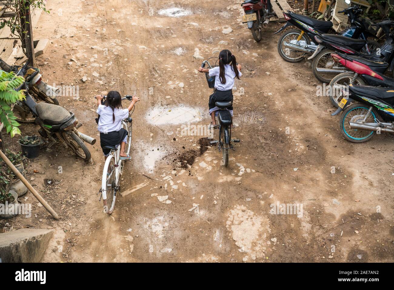 Transportation on the Don Khon Island, 4000 islands, Laos, Asia Stock ...