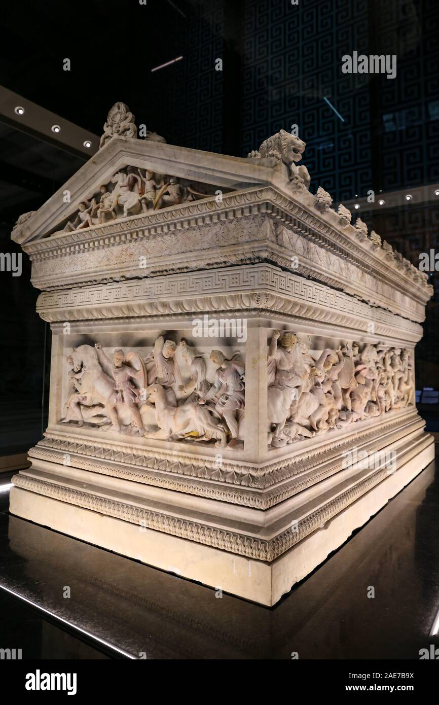 Alexander Sarcophagus in Istanbul Archaeology Museum, Istanbul City ...