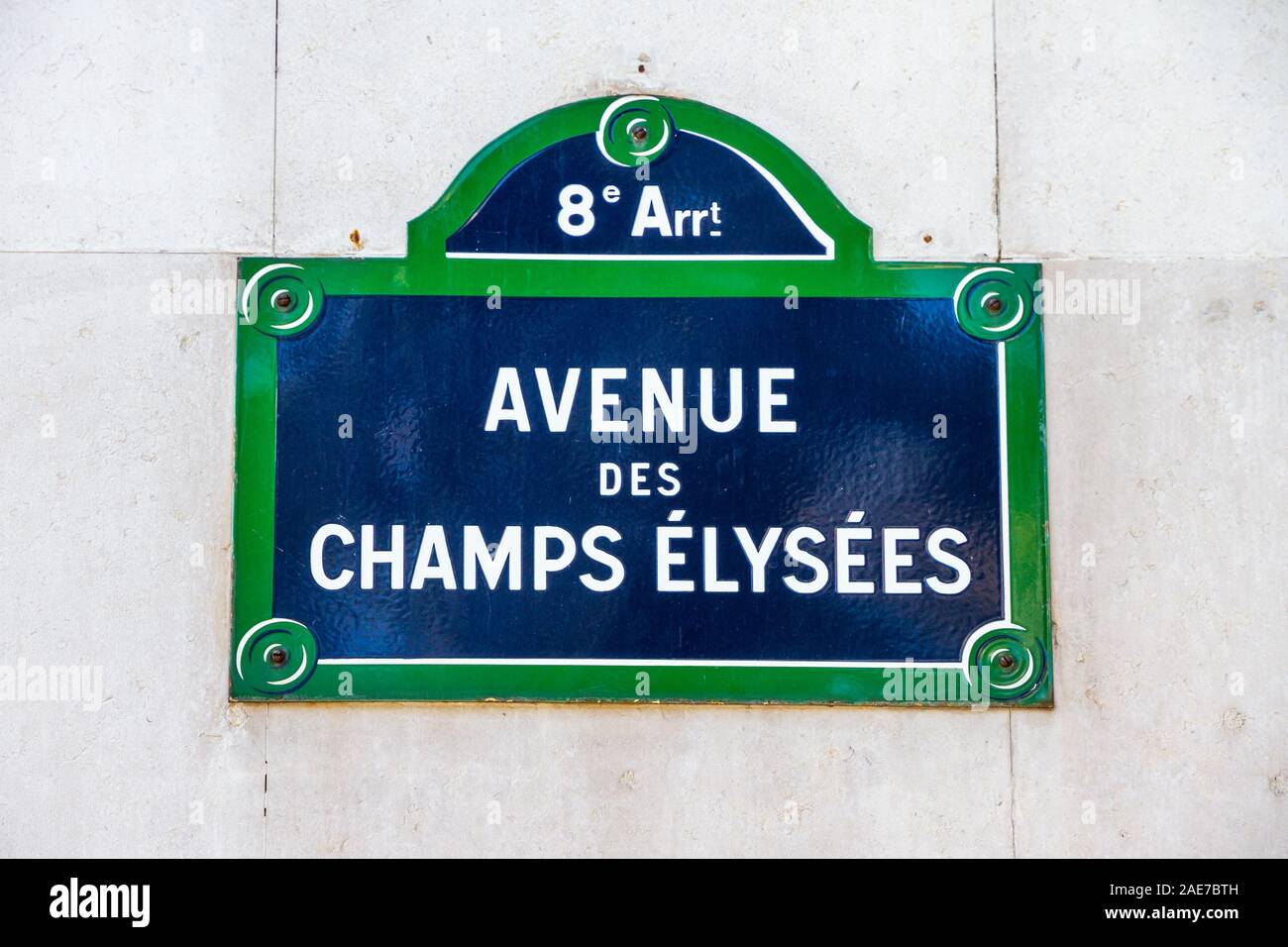 Avenue des Champs Elysees street sign in Paris, France Stock Photo - Alamy