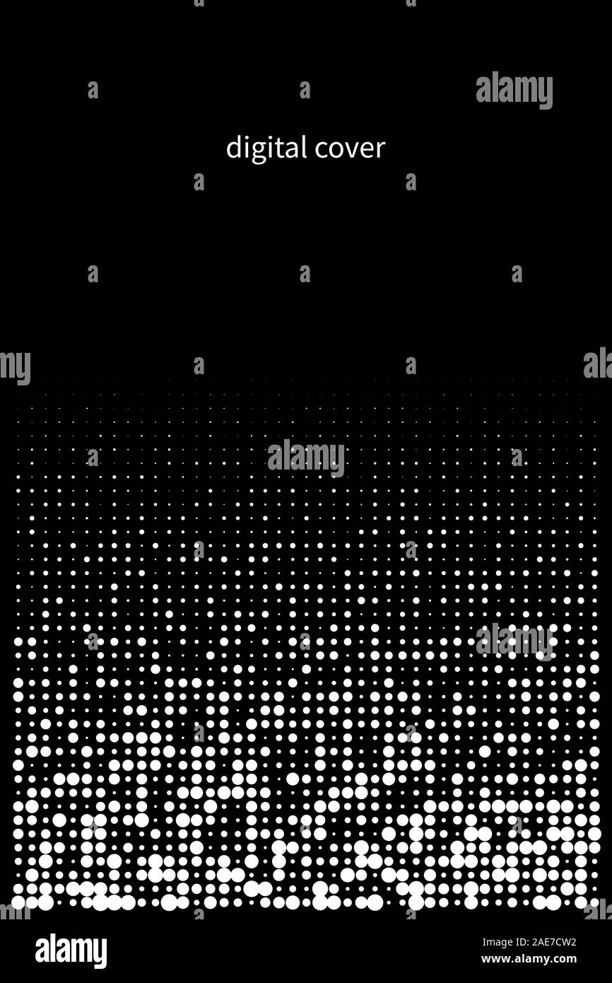 digital abstract cover with pixels, geometric background, pixels ...