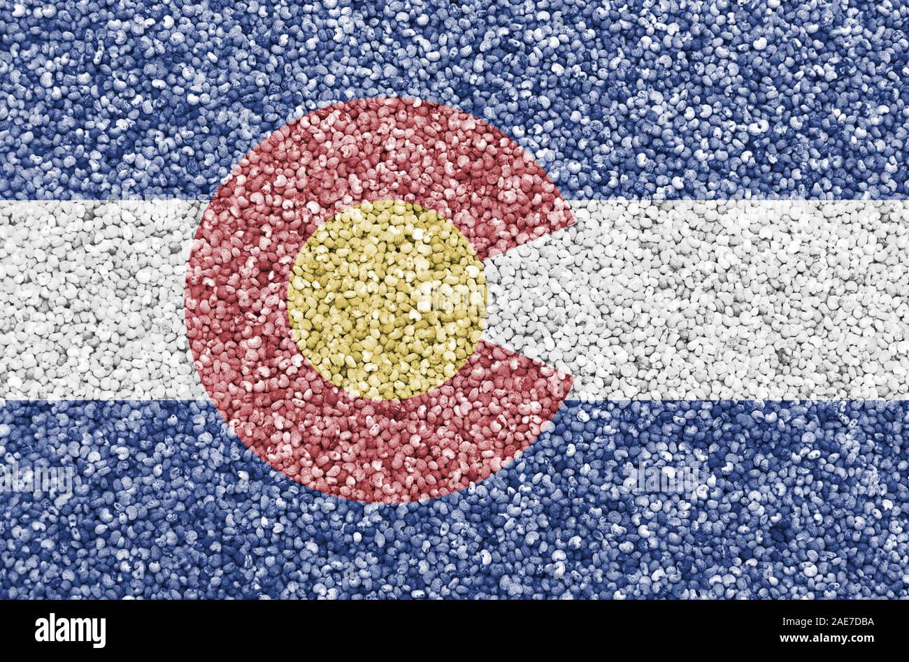 Flag of Colorado on poppy seeds Stock Photo - Alamy
