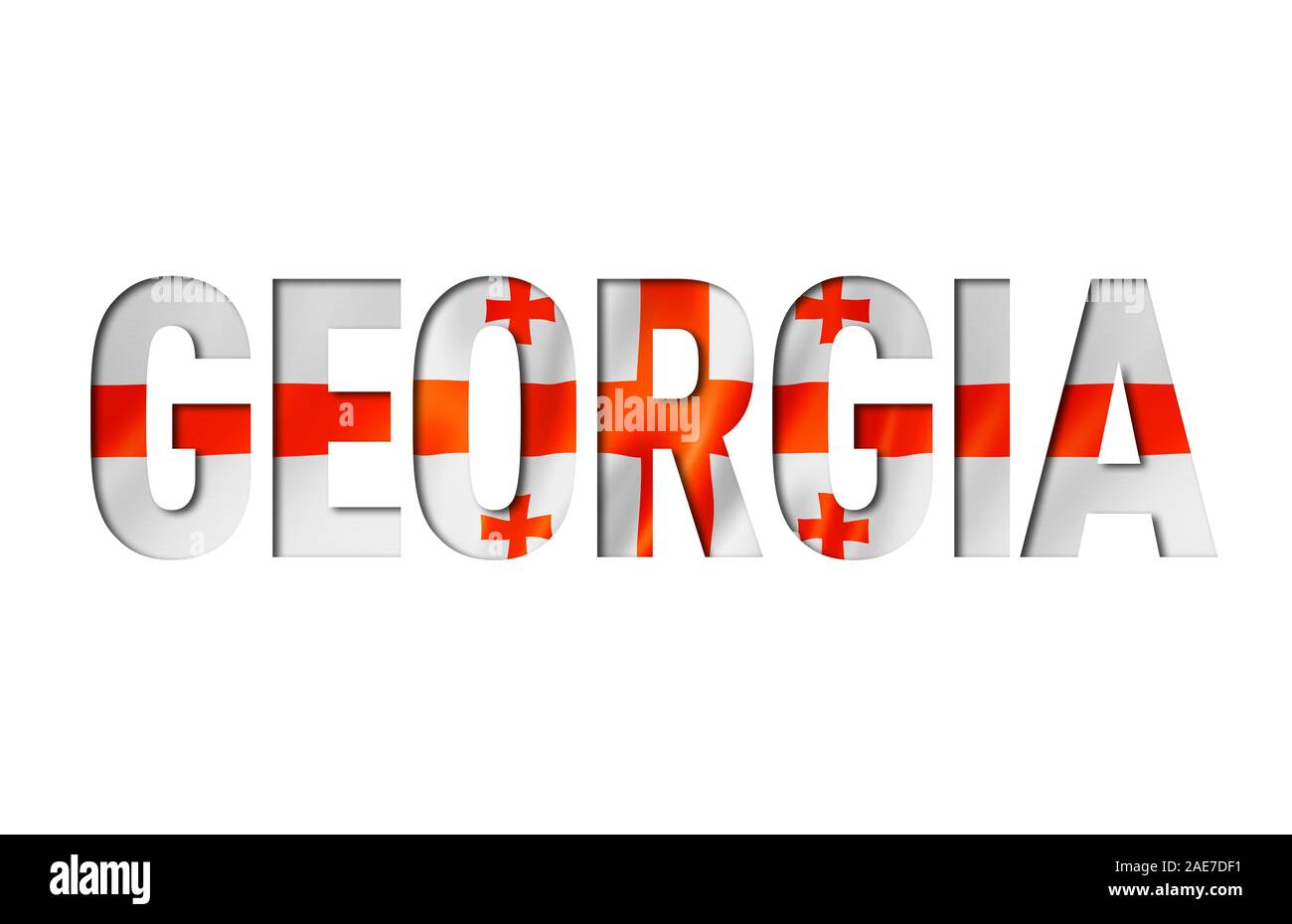 georgian flag text font. georgia symbol background Stock Photo - Alamy