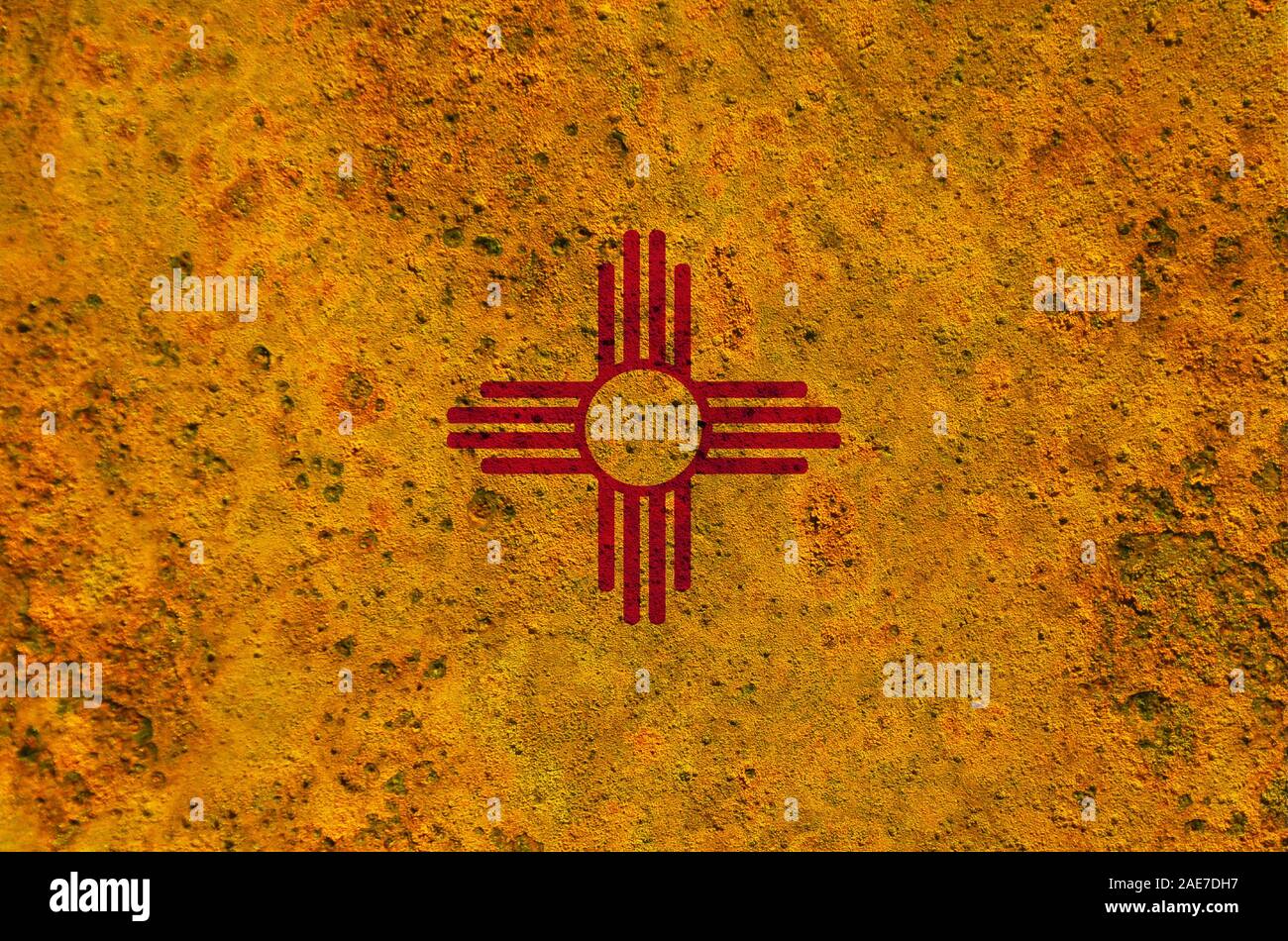 Flag of New Mexico on rusty metal Stock Photo - Alamy