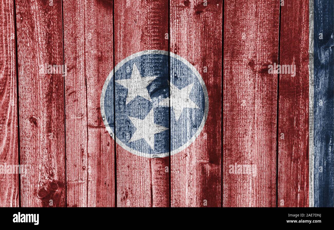 Flag of Tennessee on old wooden wall Stock Photo - Alamy