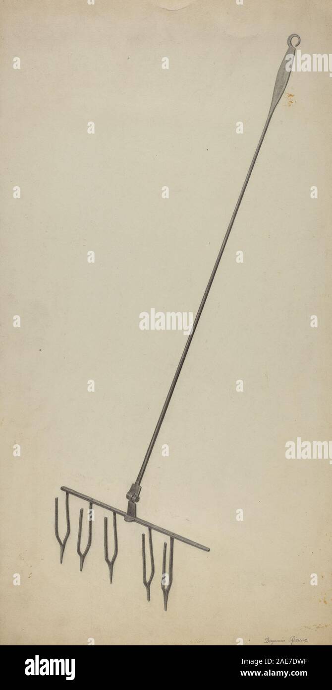 A wrought iron toaster designed by Benjamin Resnick between 1935 and ...