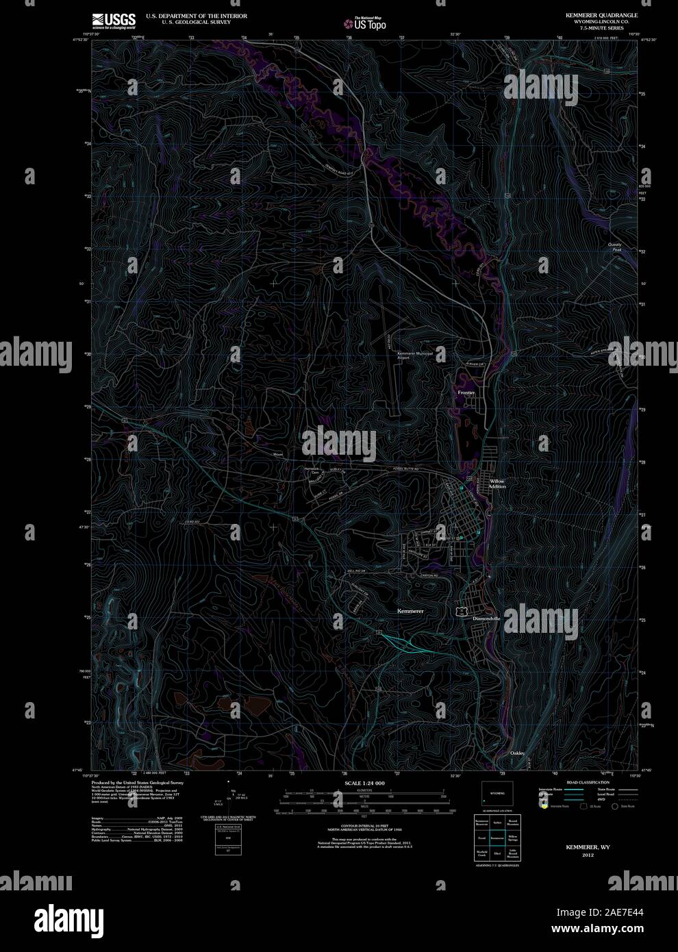 Map of kemmerer hi-res stock photography and images - Alamy