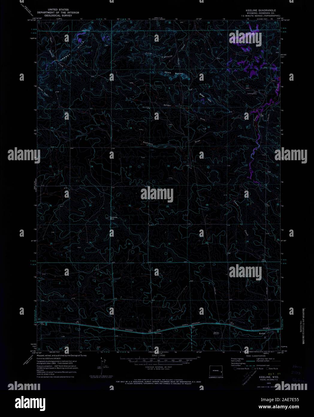 Keeline map hi-res stock photography and images - Alamy