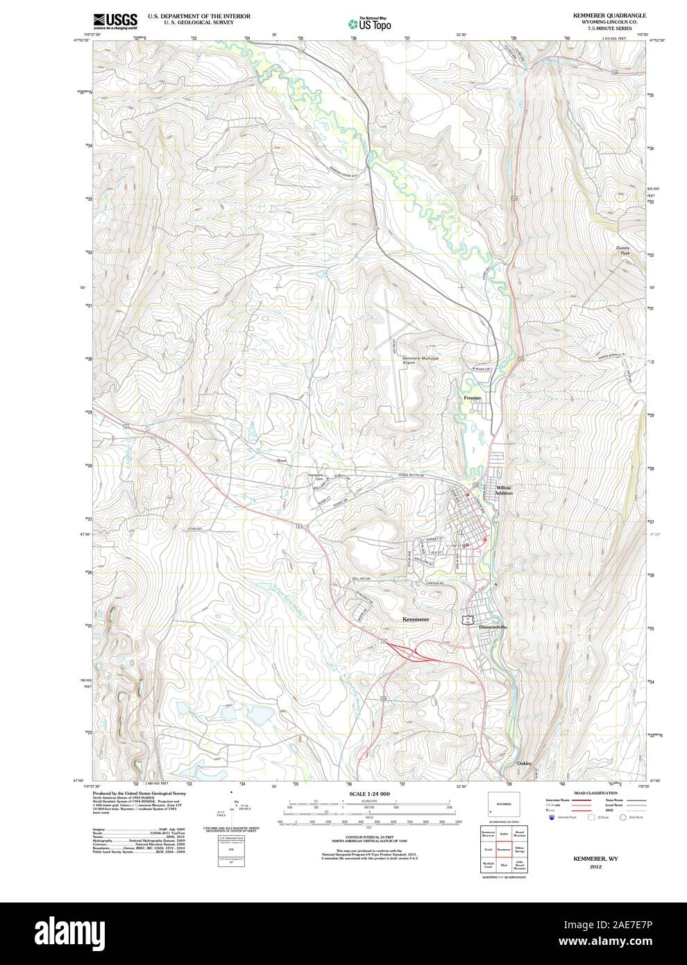 Kemmerer map hi-res stock photography and images - Alamy