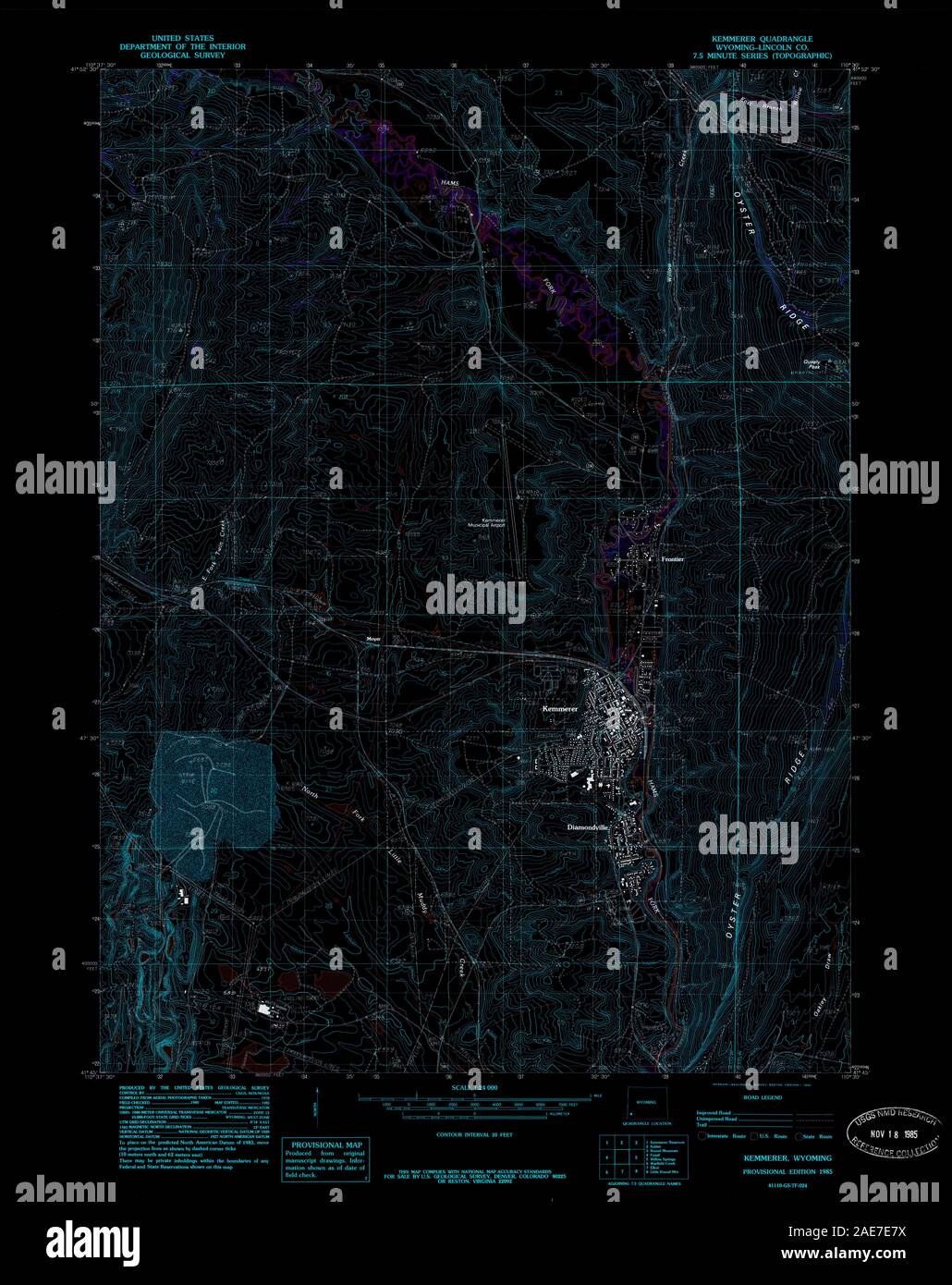 Map of kemmerer hi-res stock photography and images - Alamy