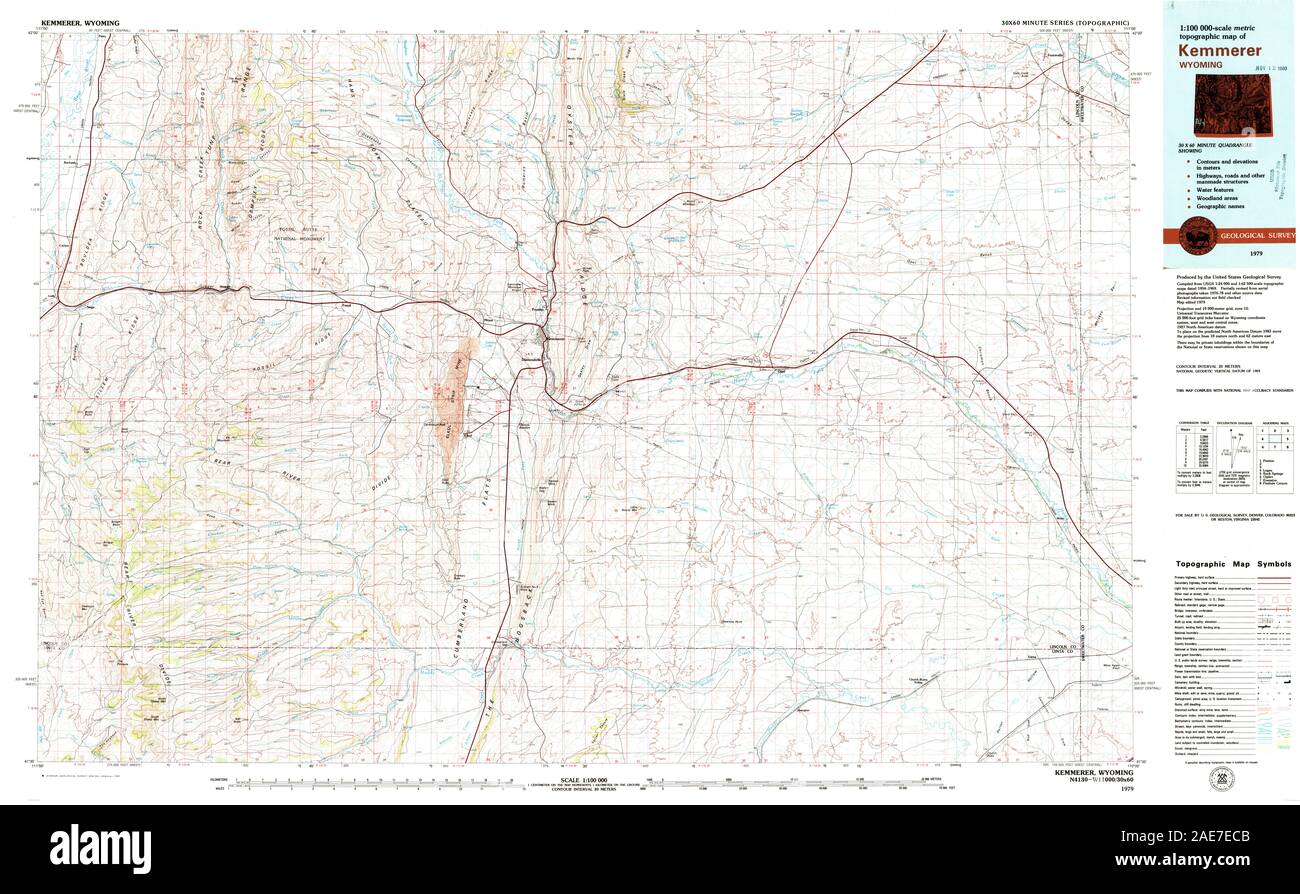 Map of kemmerer Cut Out Stock Images & Pictures - Alamy