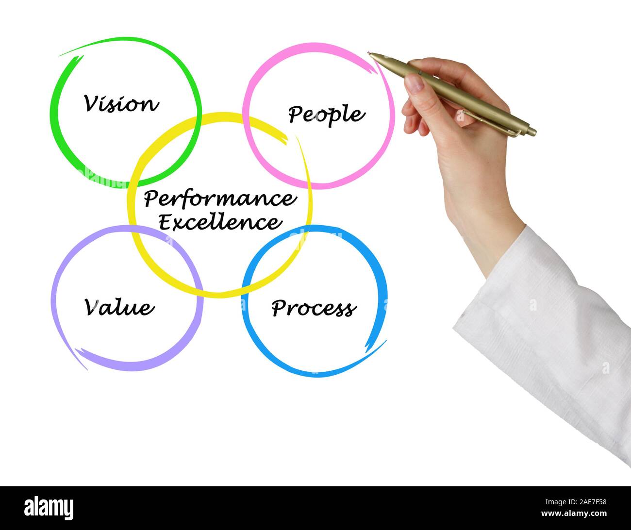 Diagram of performance excellence Stock Photo - Alamy