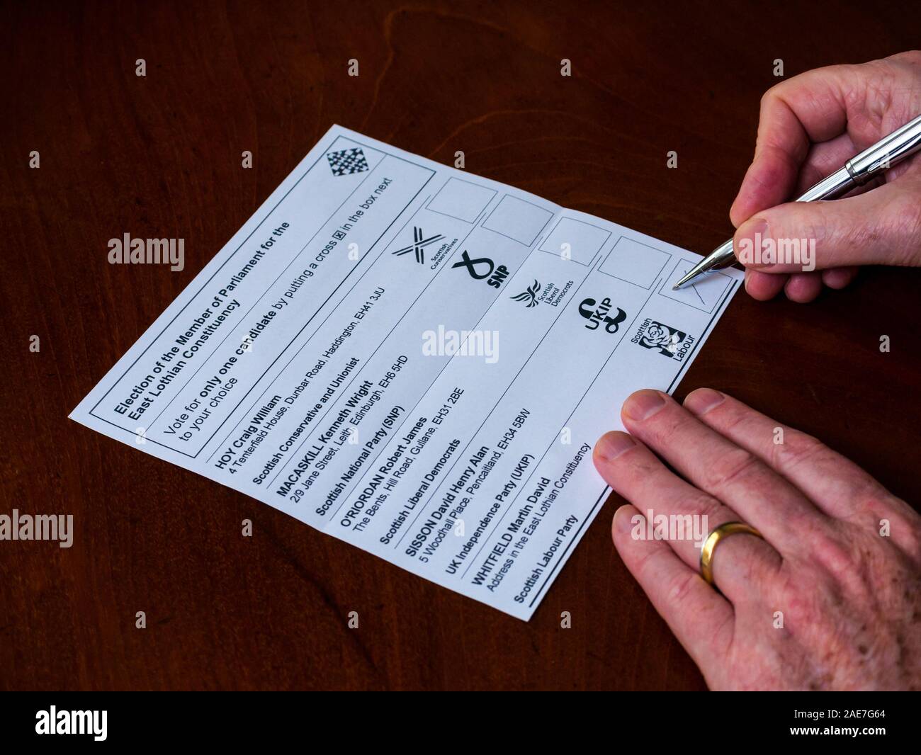 Ballot paper labour hi-res stock photography and images - Alamy