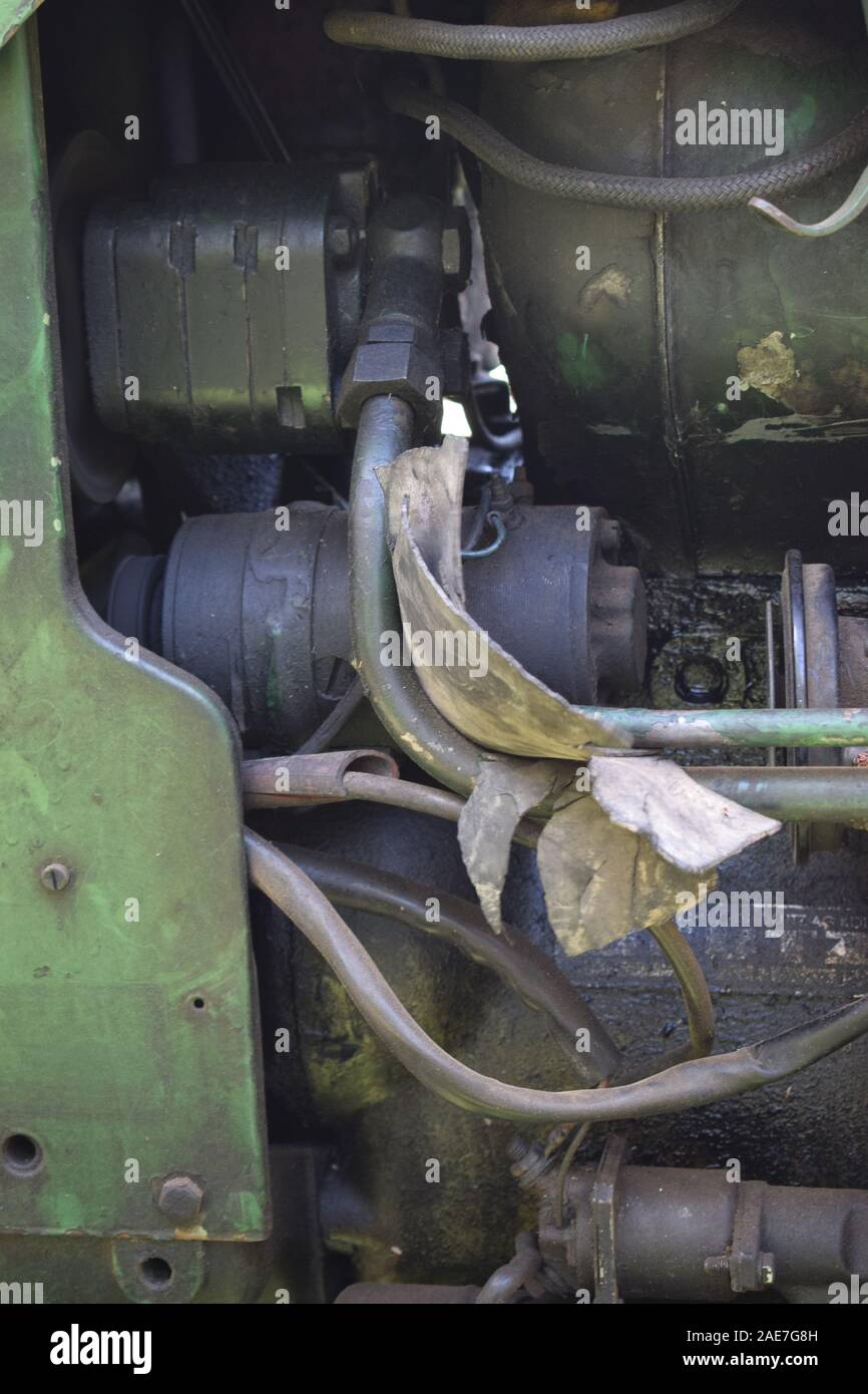 old tractor engine Stock Photo - Alamy