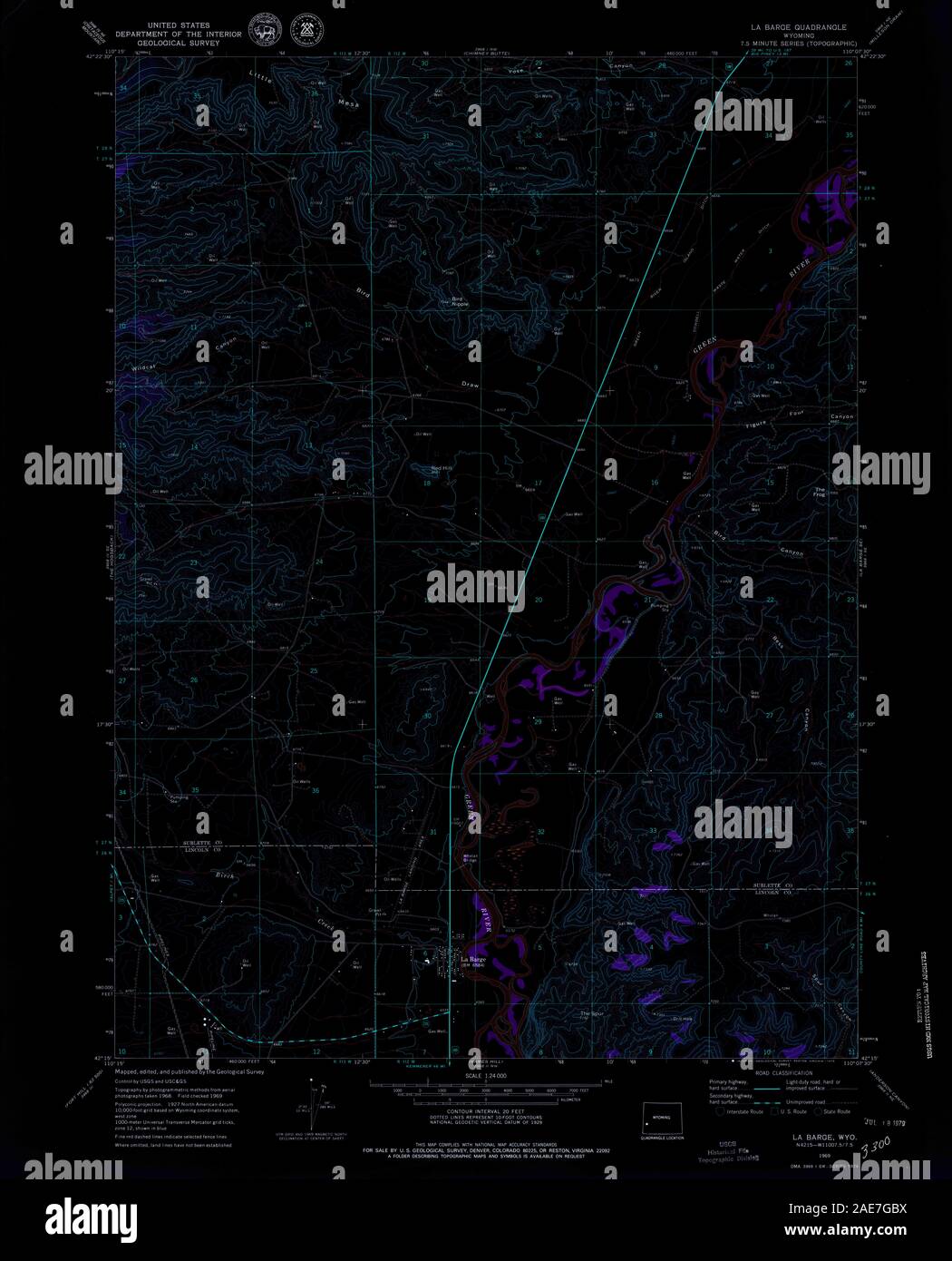 Map of la barge hi-res stock photography and images - Alamy